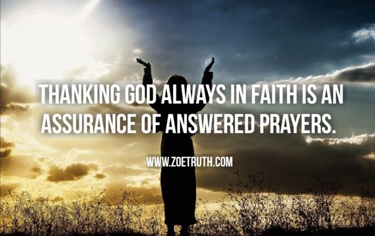 Prayer for Thanking God for Answered Prayers pdf | Zoe Truth